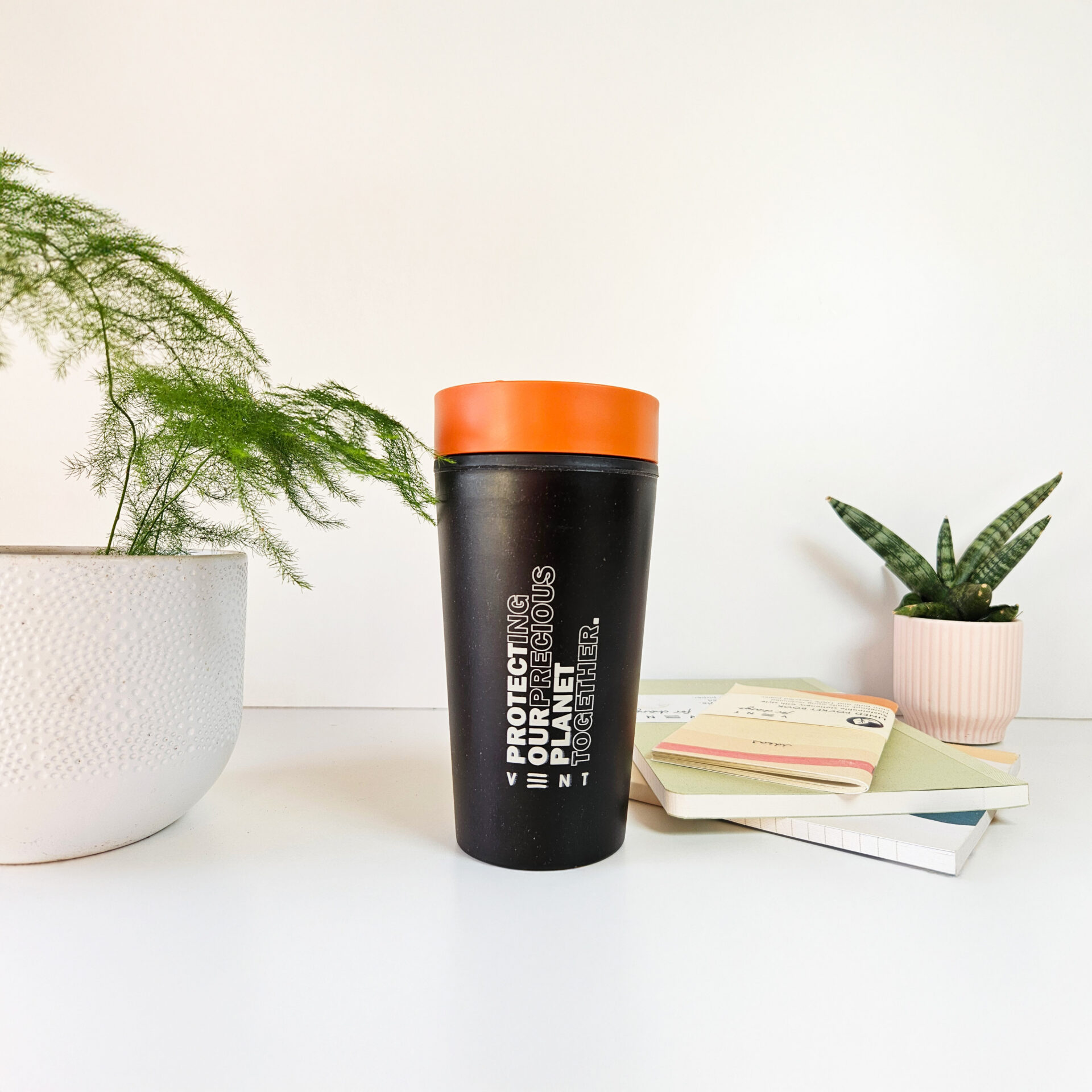 Reusable Travel Cup - Sunrise Orange - Recycled Paper - VENT for Change ...