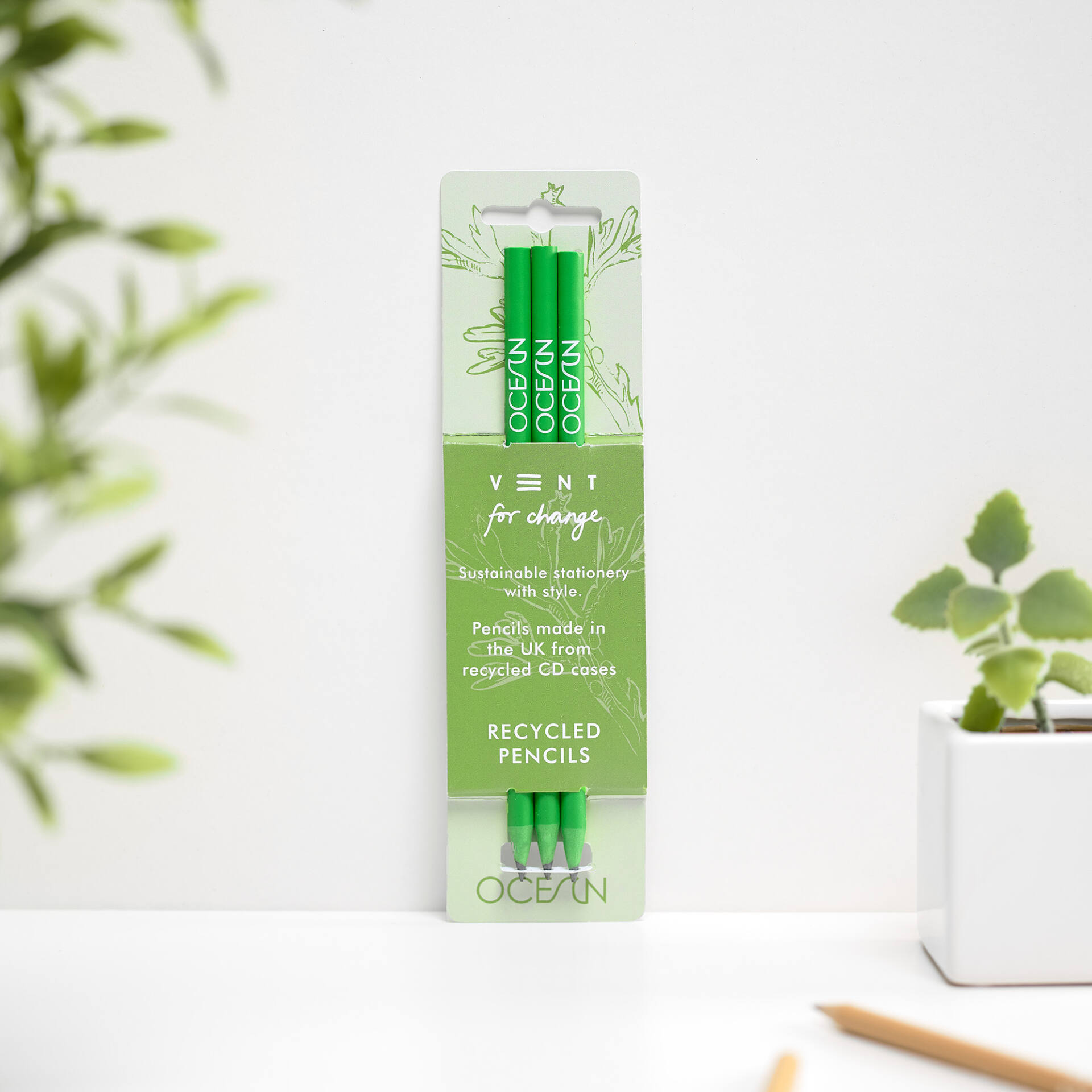 Recycled Pencils - Algae Green, Ocean Range - VENT for Change VENT for ...